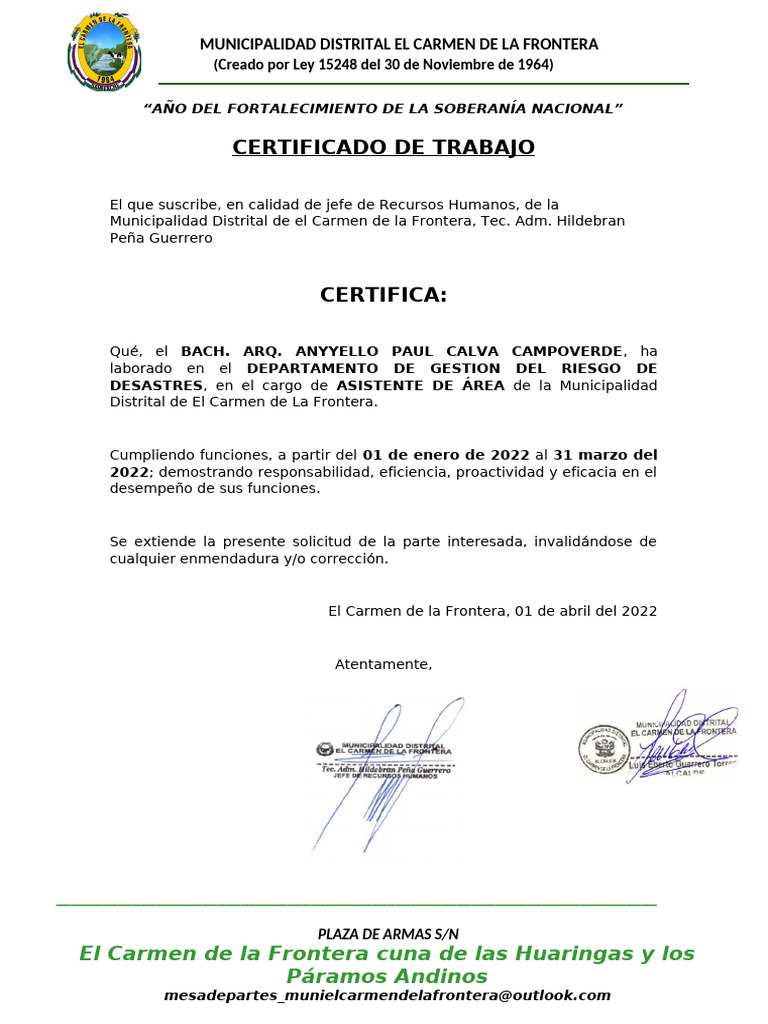 Certificado MDCF 2021 | PDF