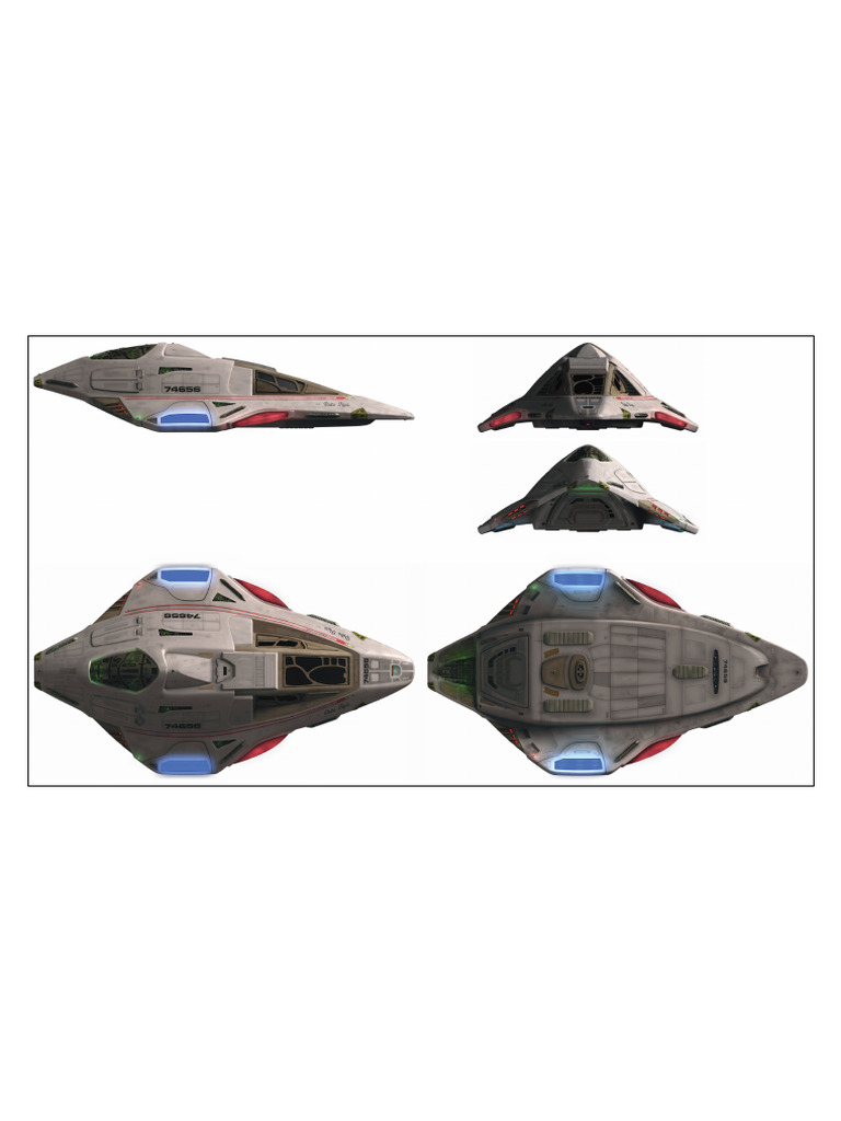 Star Trek Delta Flyer Orthogonl Views | PDF