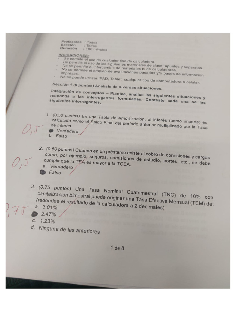 EXAMEN FINAL DE INGECO RESUELTO | PDF