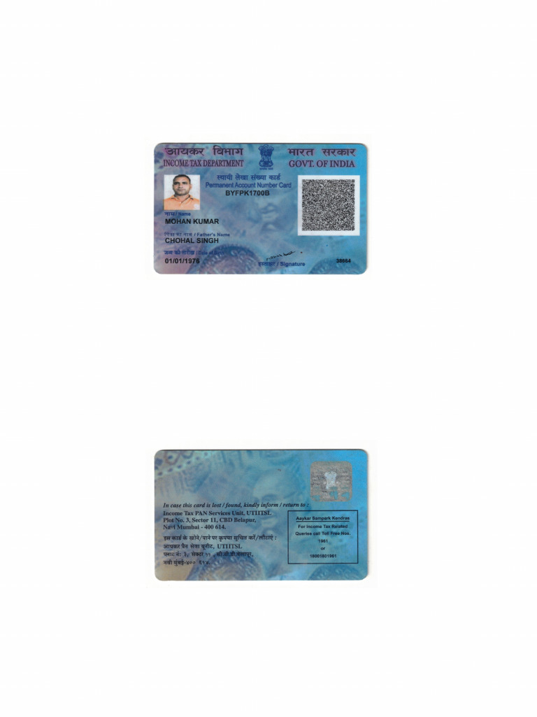 MOHAN KUMAR PAN CARD | PDF