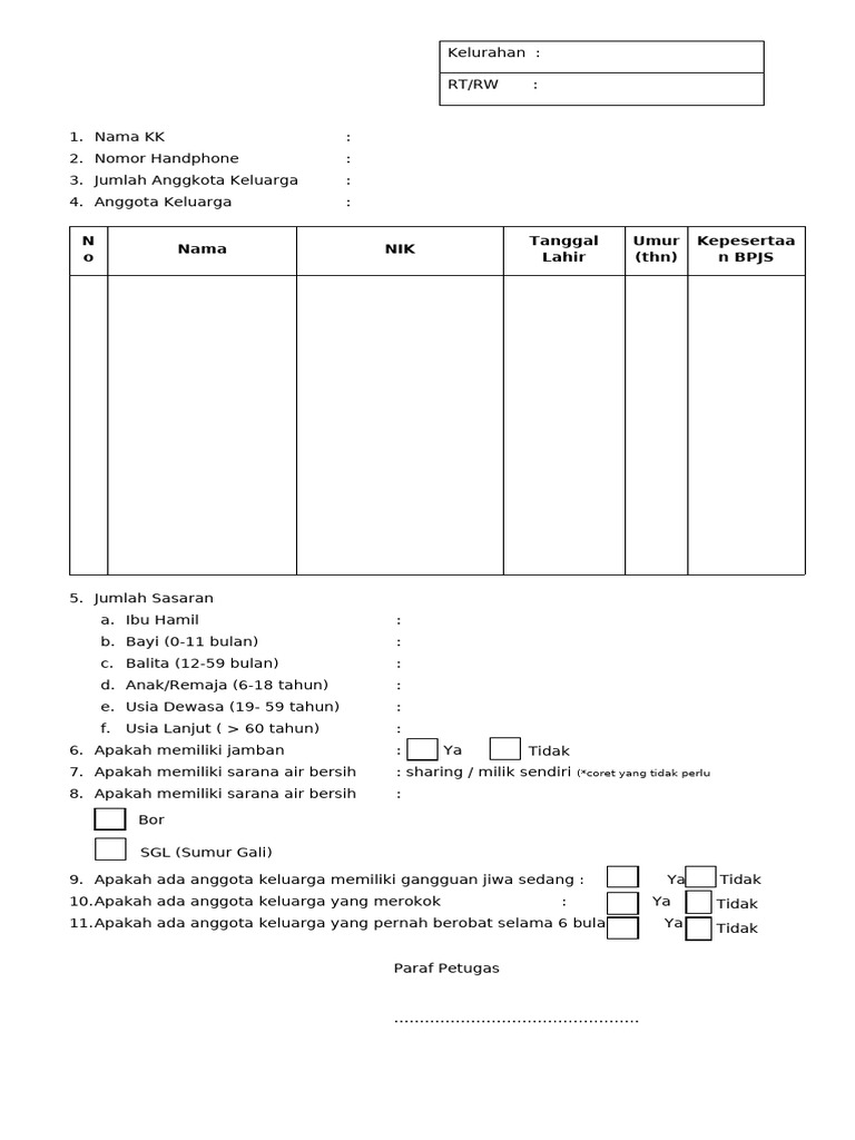 Form Jemput Sasaran | PDF