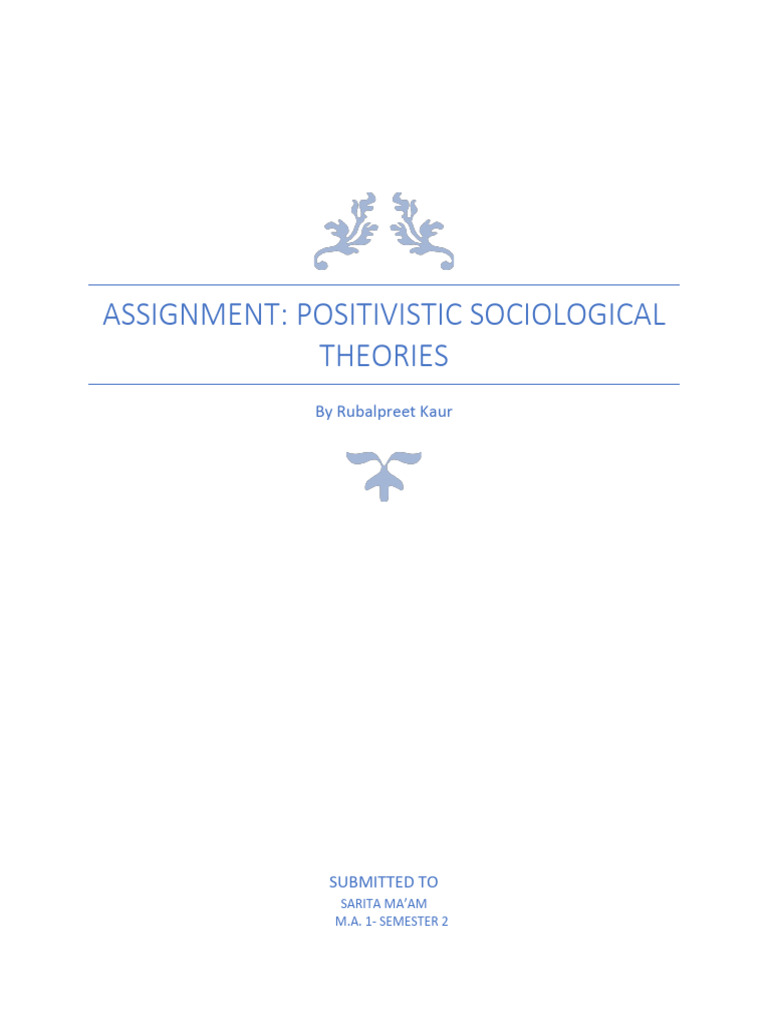 POSITIVIST ASSIGMENT - PDF 2 | PDF | Kinship | Anthropology