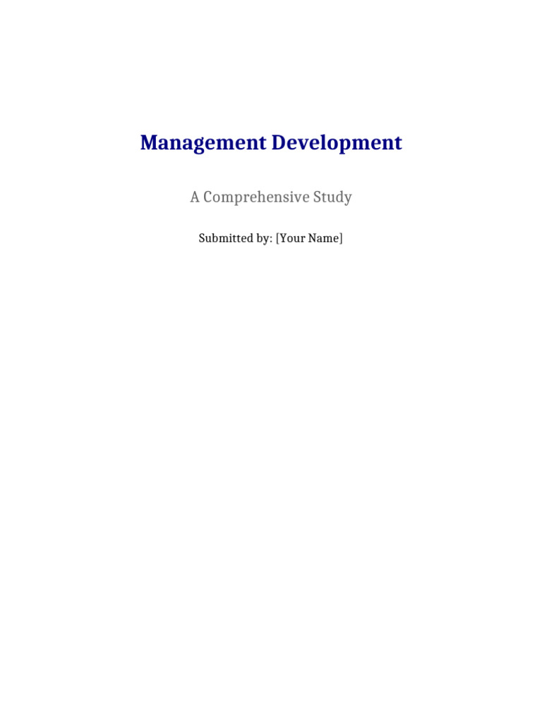 Management Development: Strategies & Trends | PDF | Leadership | Mentorship