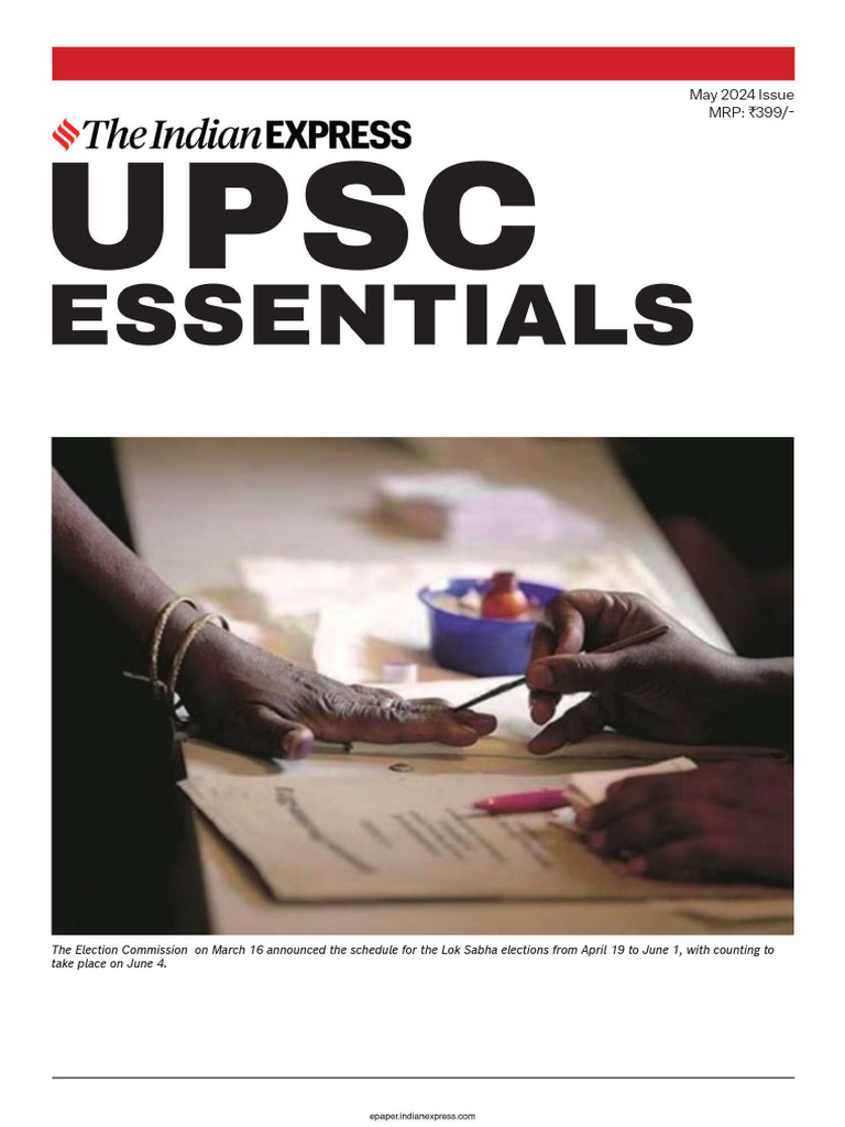 Indian Express UPSC IAS Essentials Magazine - May 2024 | PDF | Voting | Electronic Voting