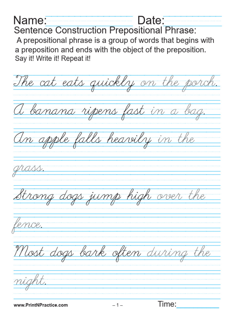 Understanding Prepositional Phrases | PDF