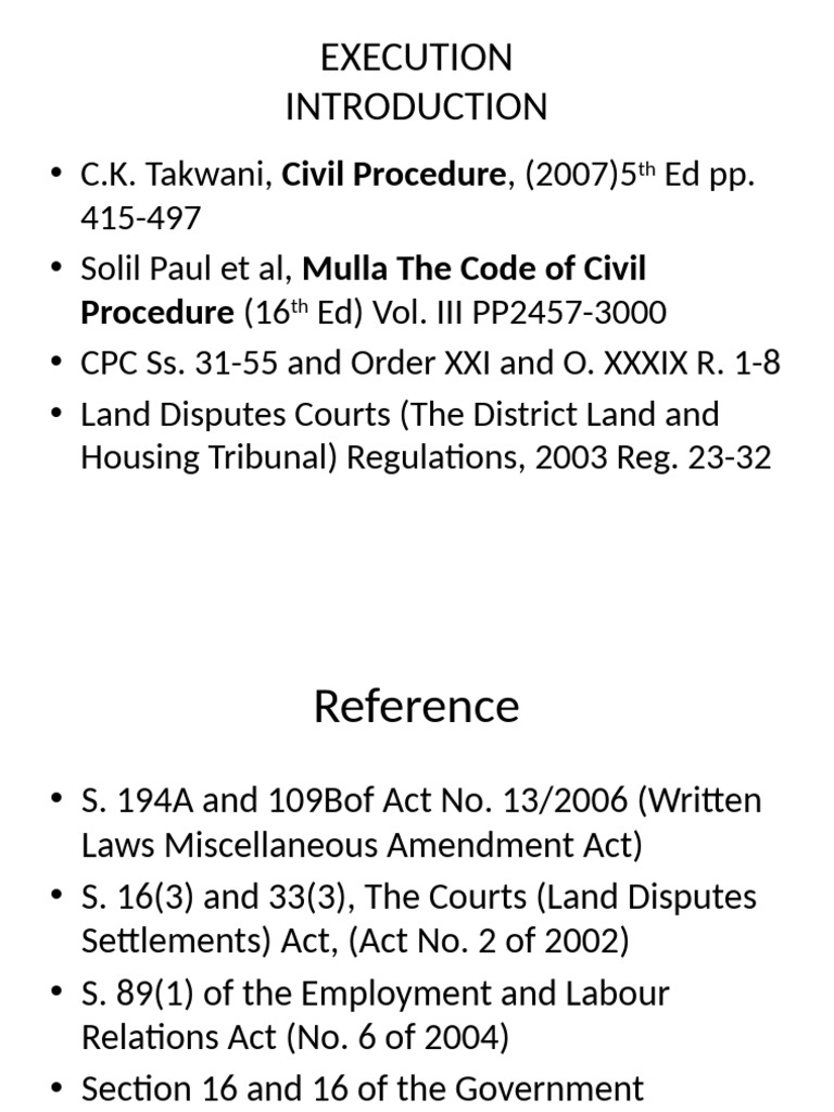 Execution Civil Procedure | PDF | Judgment (Law) | Detention (Imprisonment)