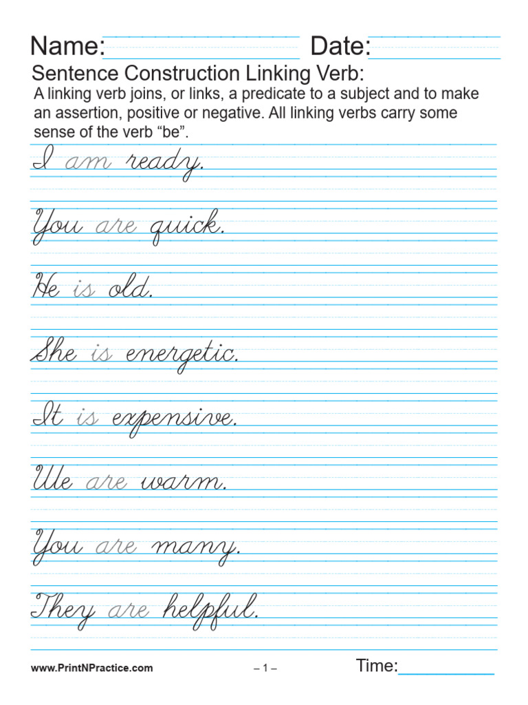 sentence-construction-3-456c-linking-verb | PDF | Predicate (Grammar ...