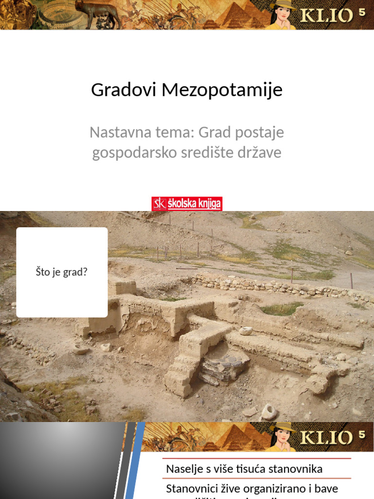 Klio 5 - PPT - 6.1. Gradovi Mezopotamije | PDF