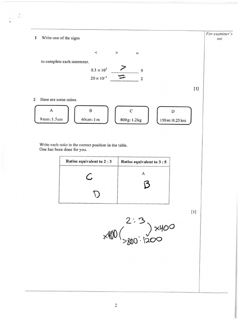 Practice For Trial P1 | PDF