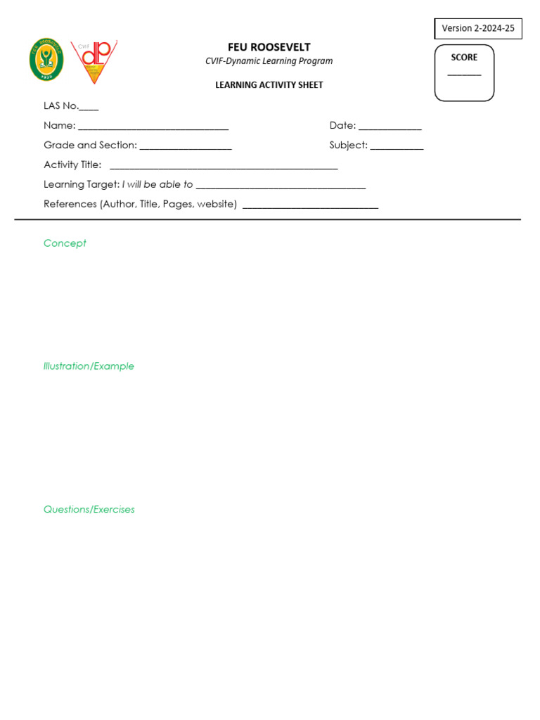 ODL - LAS - SED Template and Sample | PDF