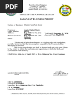Barangay Business Permit | PDF