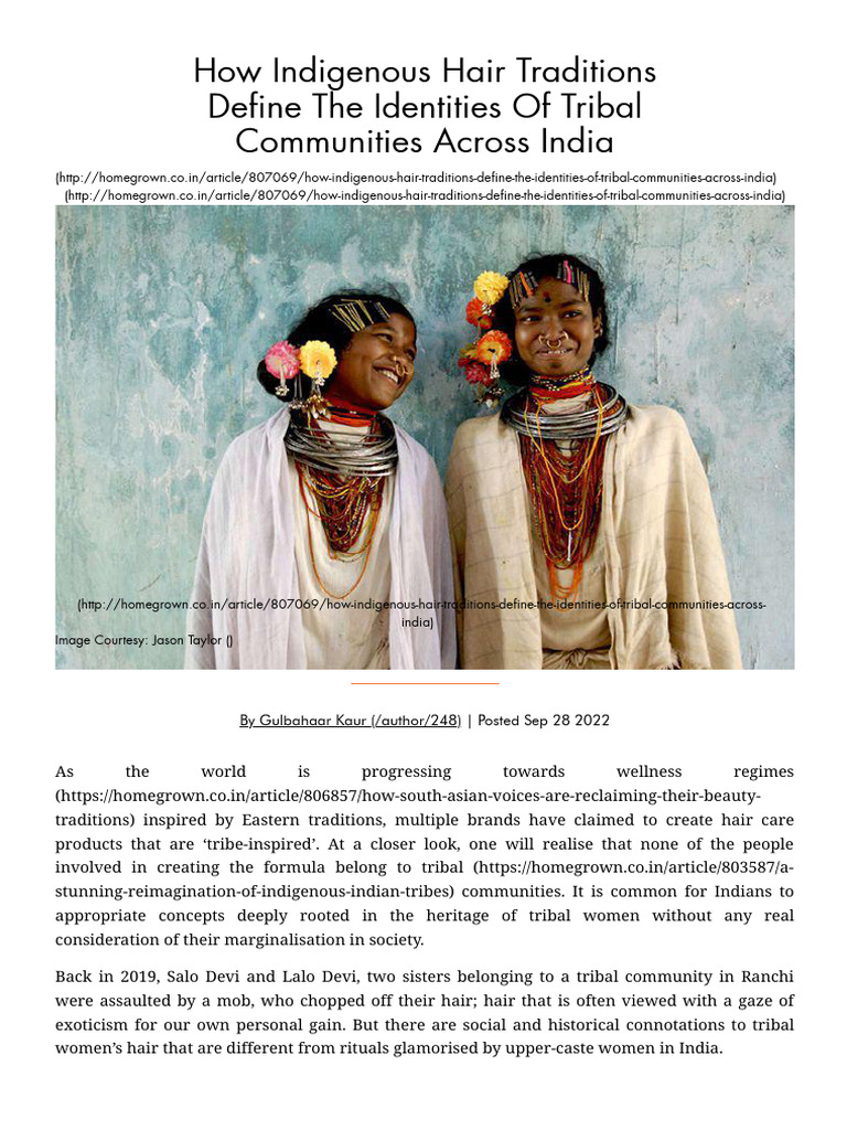 How Indigenous Hair Traditions Define The Identities of Tribal ...
