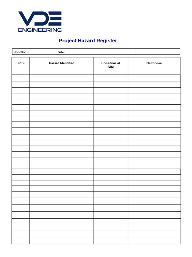 Hazard Register | PDF