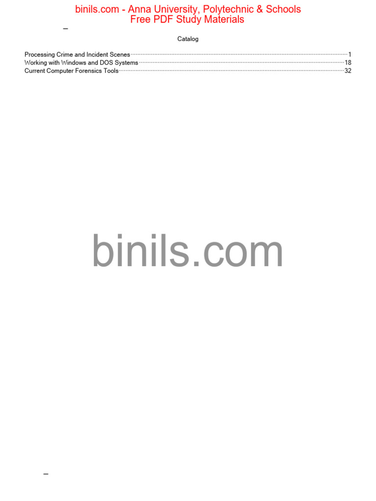 Cyber Forensics Study Materials Guide | PDF | Computer File | File System