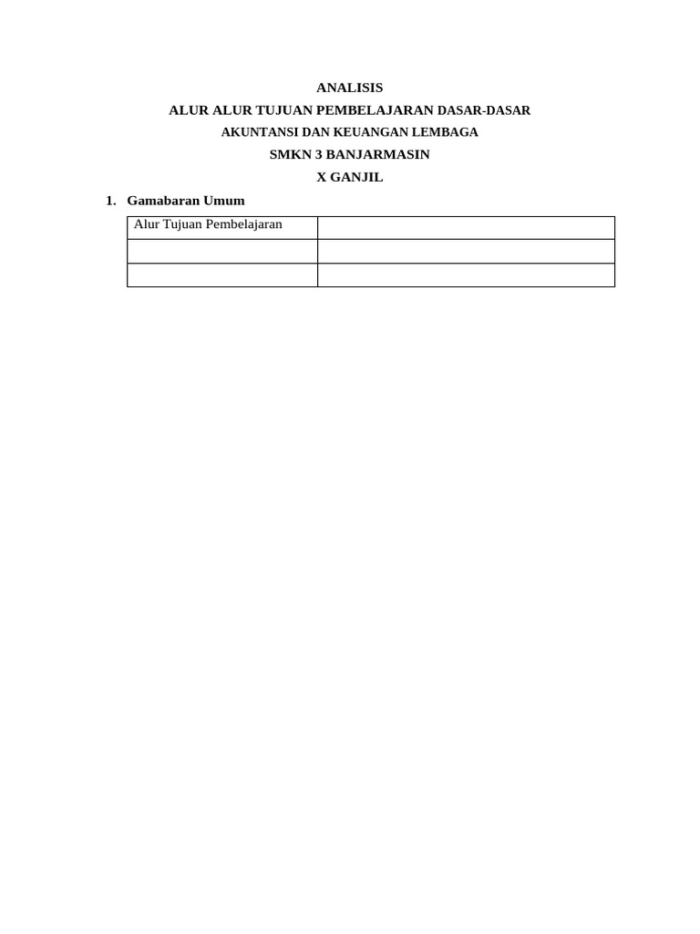 Analisis Akuntansi Kelas X SMKN 3 Banjarmasin | PDF