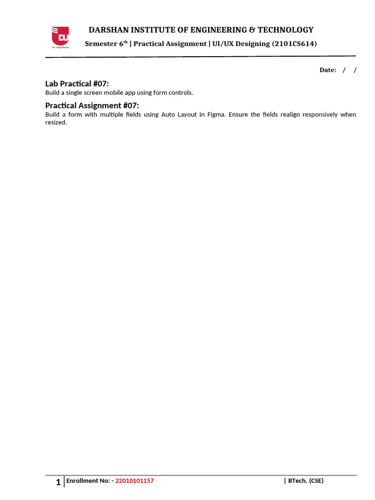 Lab Practical #07: Practical Assignment #07:: Darshan Institute of ...