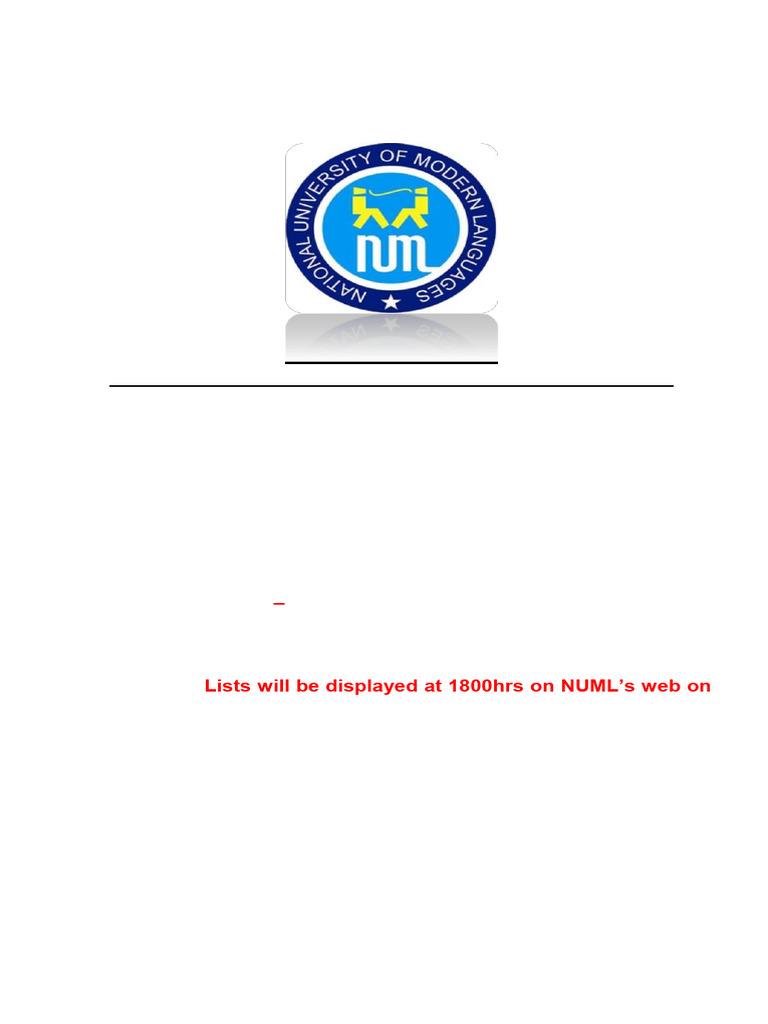 Admission Spring 2022 - Schedule | PDF