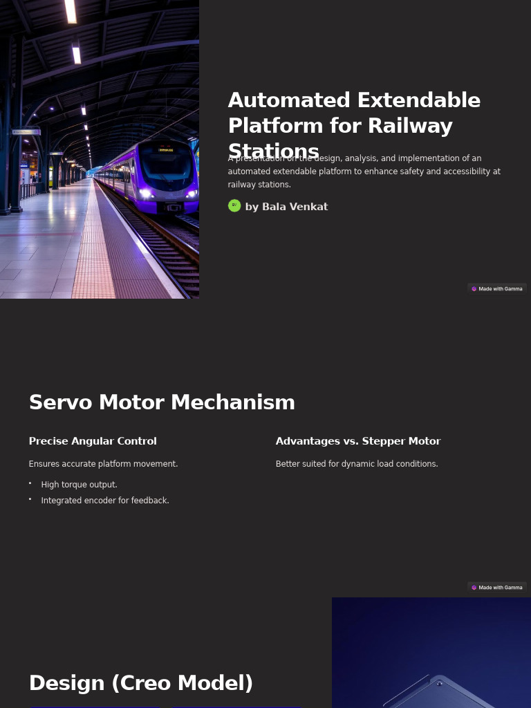 Automated Extendable Platform For Railway Stations | PDF