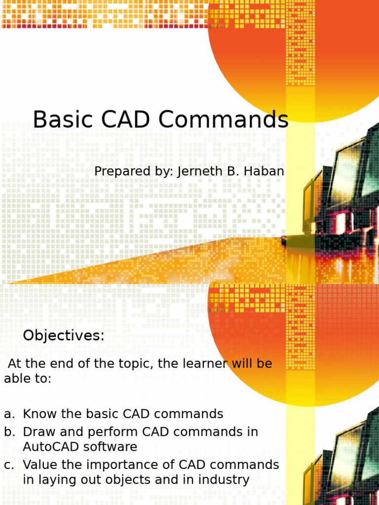 Essential Basic CAD Commands Guide | PDF | Auto Cad