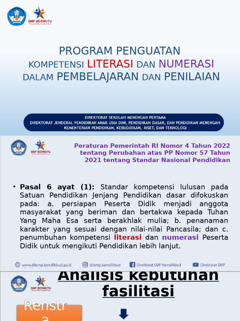 Penguatan Literasi dan Numerasi Pendidikan | PDF