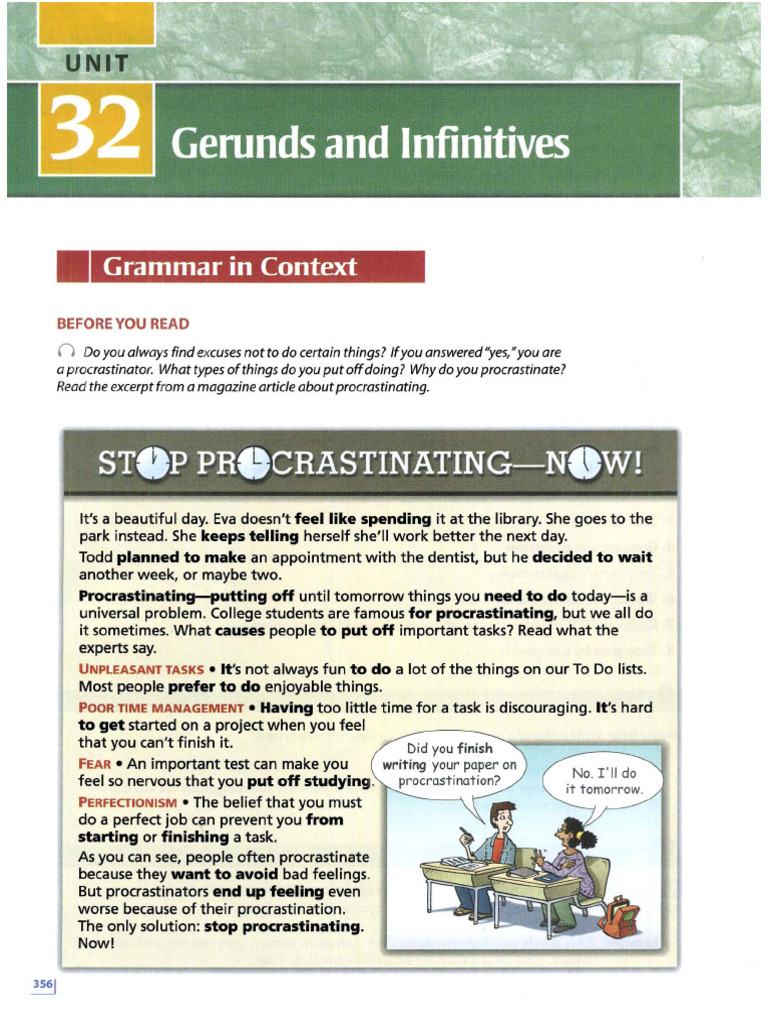 Gerunds and Infinitives 32 | PDF