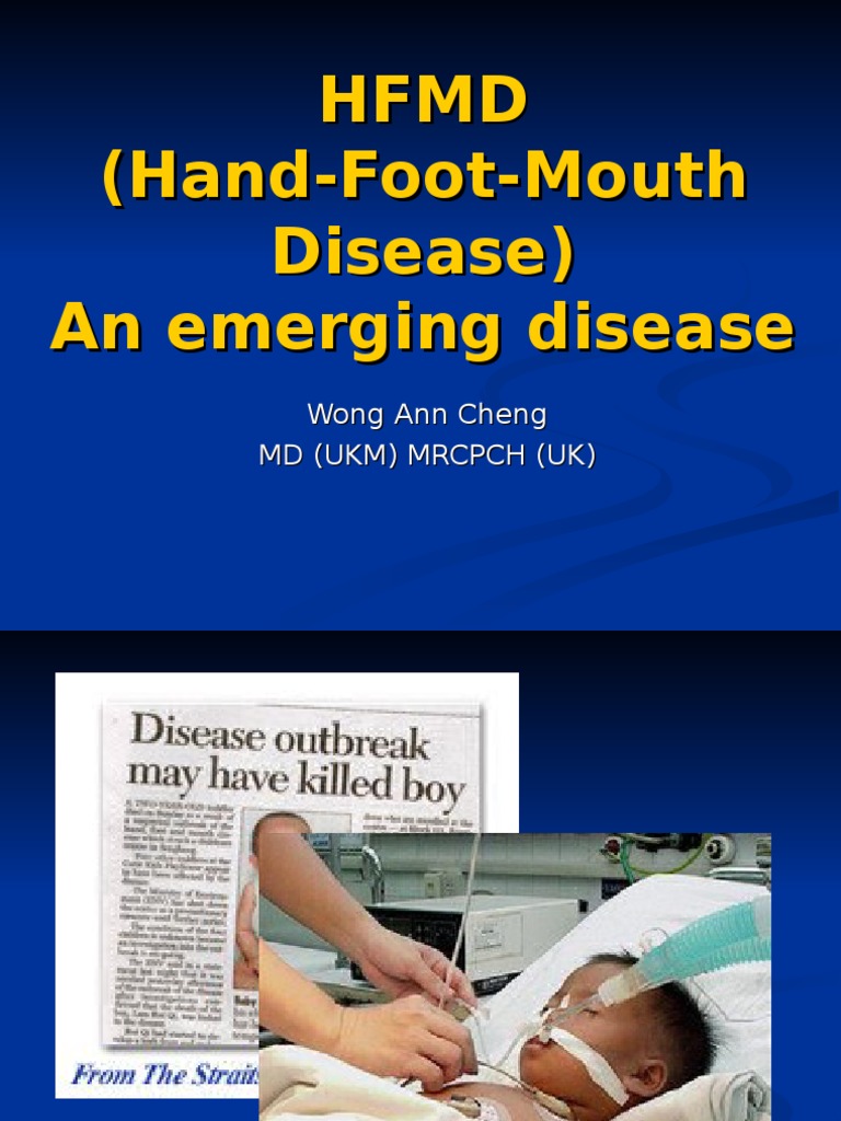 HFMD (Hand-Foot-Mouth Disease) An Emerging Disease | PDF | Infection ...