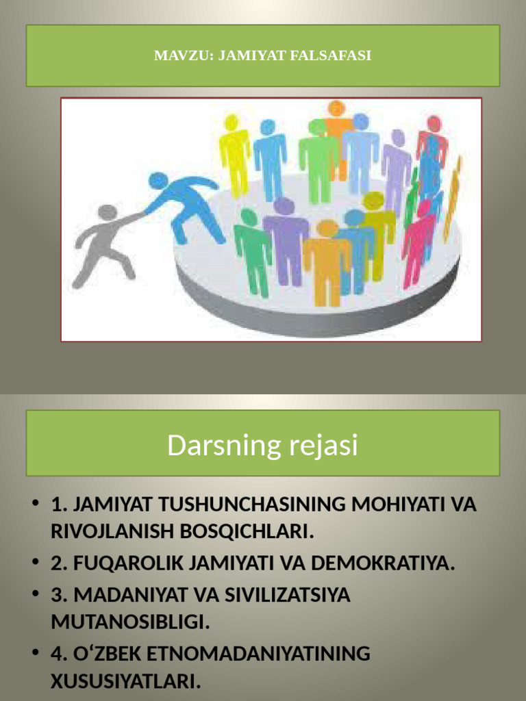 Jamiyat Falsafasi CVi2krp | PDF