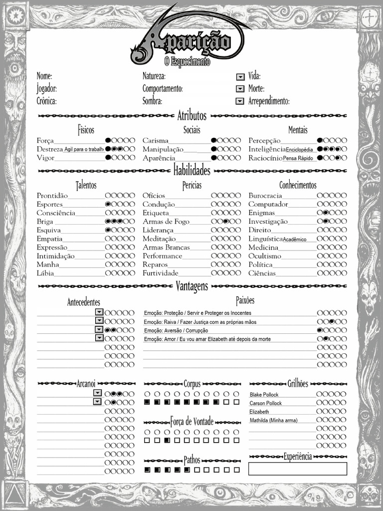 Ficha de Simon Lynch Att 8xp | PDF