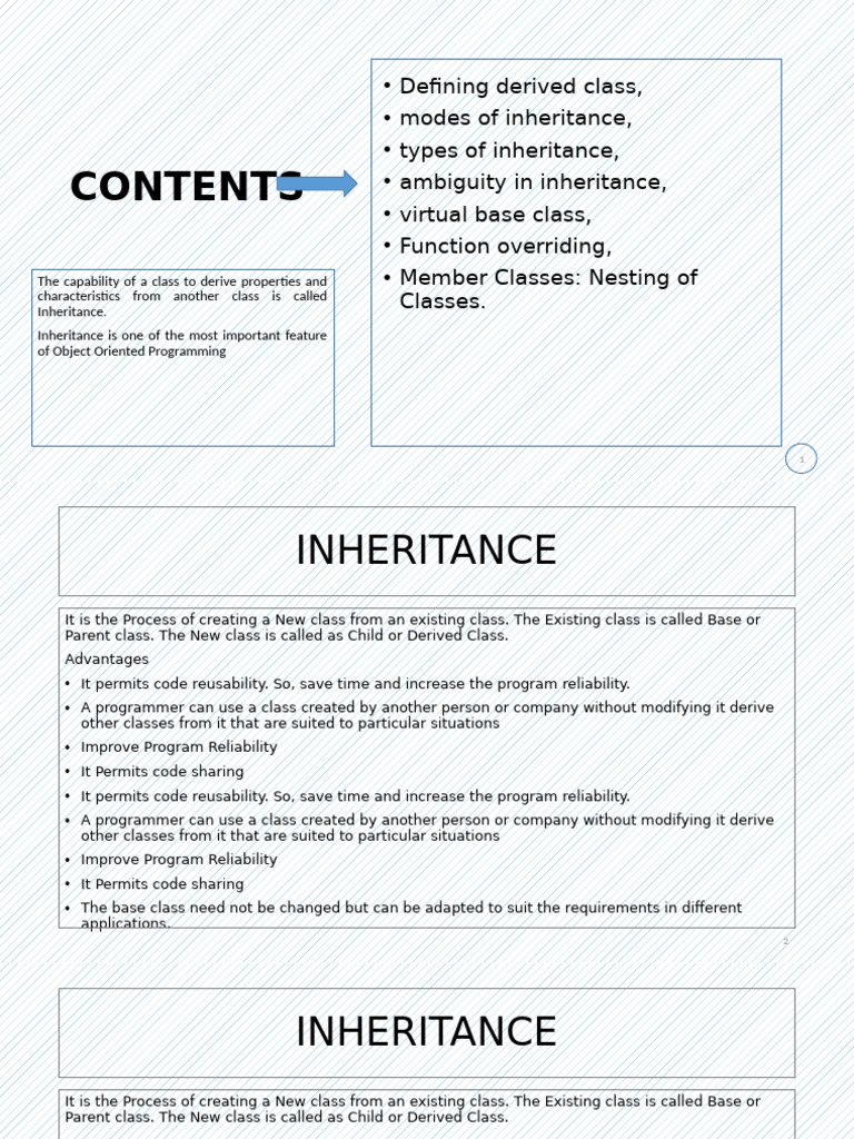 Chapter 4 1 Inheritance Defining Derived Class Modes Of Inheritance 6222