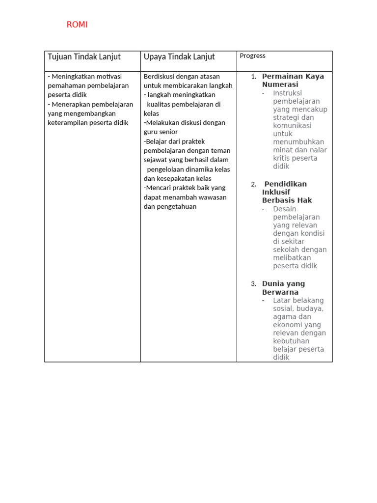 PENGELOLA KINERJA PMM ROMI | PDF