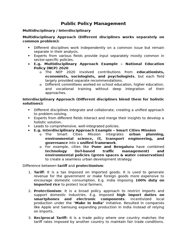 Public Policy Management Approaches Explained | PDF | Airlines ...