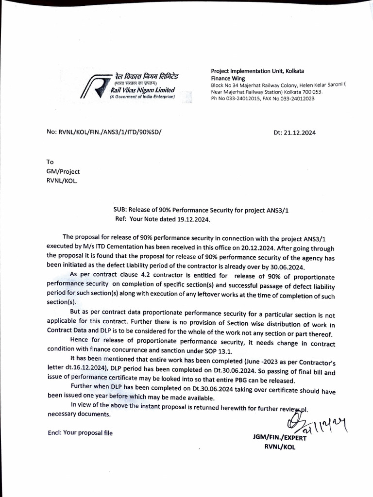 Finanace Remarks On Performance BGs | PDF