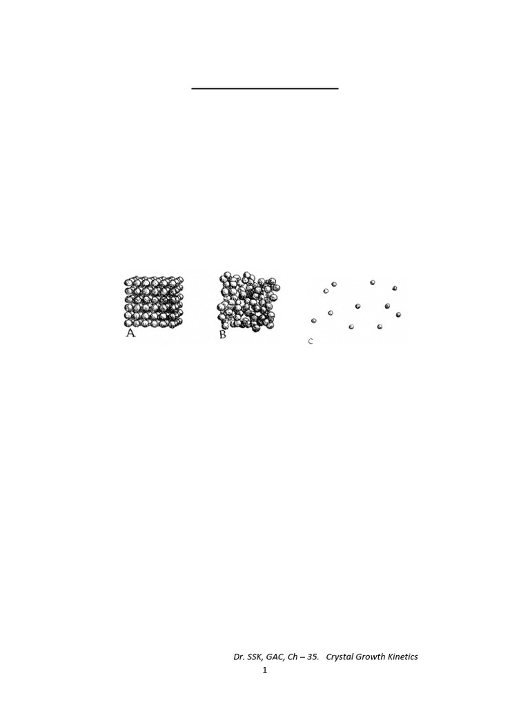 Crystal Growth Kinetics Overview | PDF | Nucleation | Crystal Growth