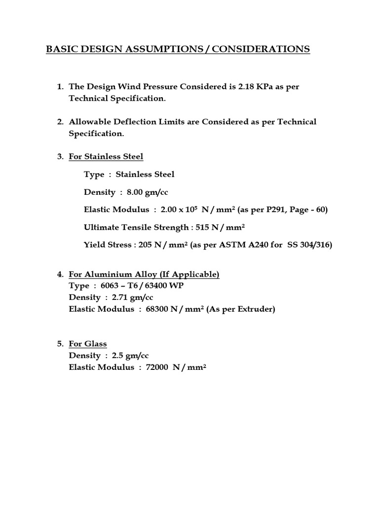 Basic Design Assumptions - 2 | PDF