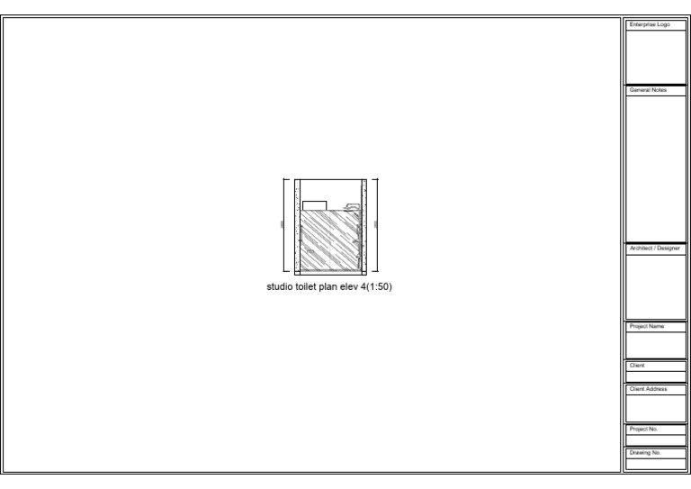1bedroom Toilet Plan Elev 4 Views | PDF
