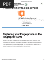 NADRA Fingerprint Acquisition Form | PDF