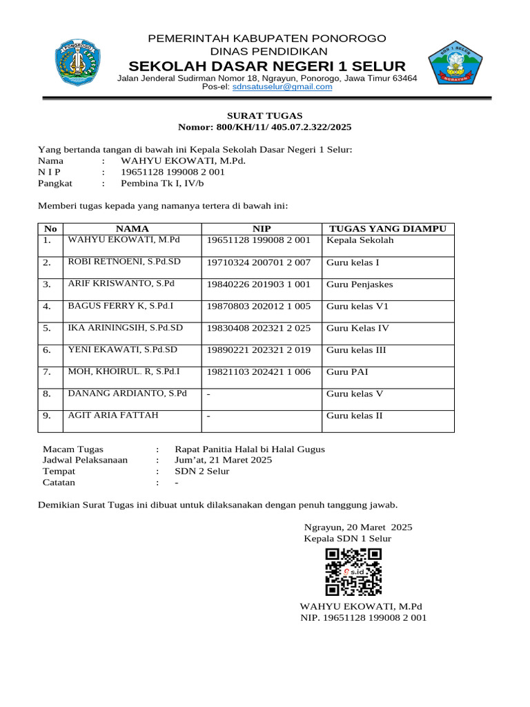 Surat Tugas Kop 2 | PDF