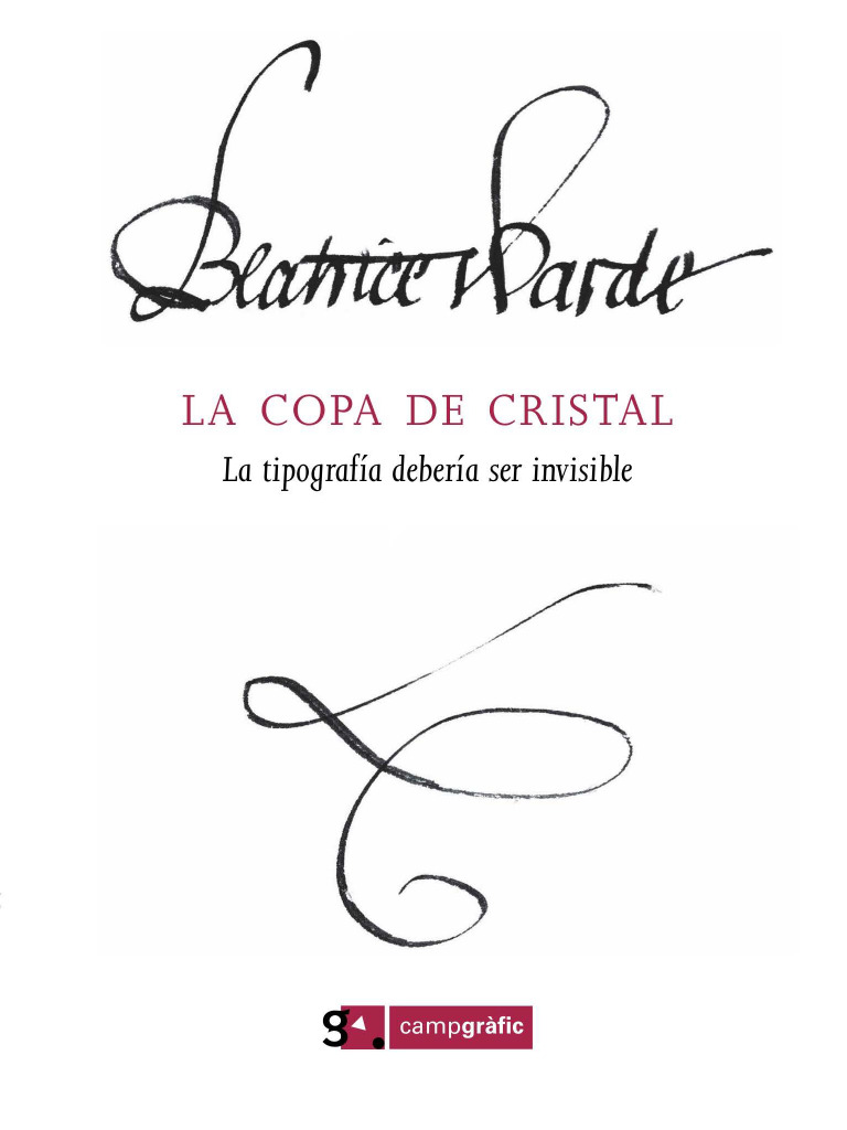 Beatrice Warde La Copa de Cristal | PDF