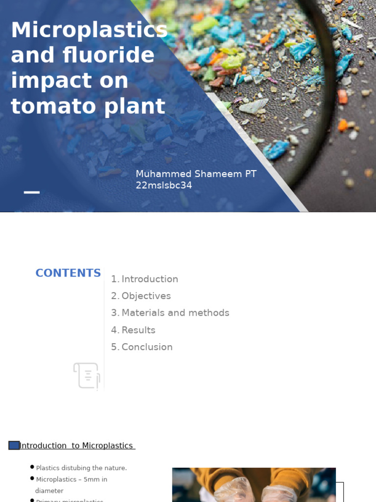 Microplastics ppt - Shameem | PDF | Seed