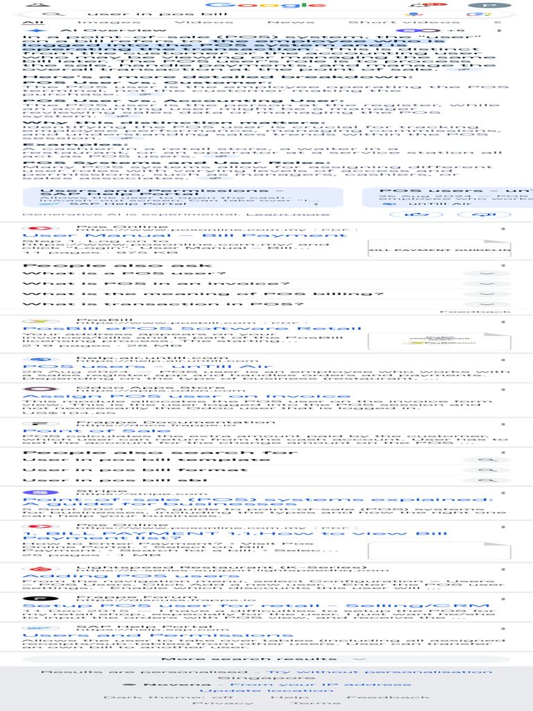 Understanding POS User Roles | PDF | Point Of Sale | Information Technology