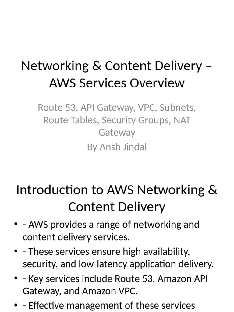 aws_networking_detailed_overview | PDF | Ip Address | Computing