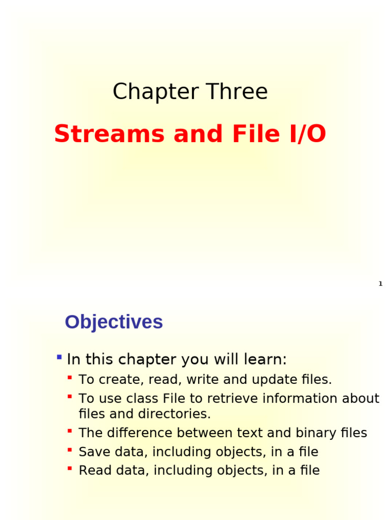 Chapter 3- Files and IO-1 | PDF | Computer File | Input/Output