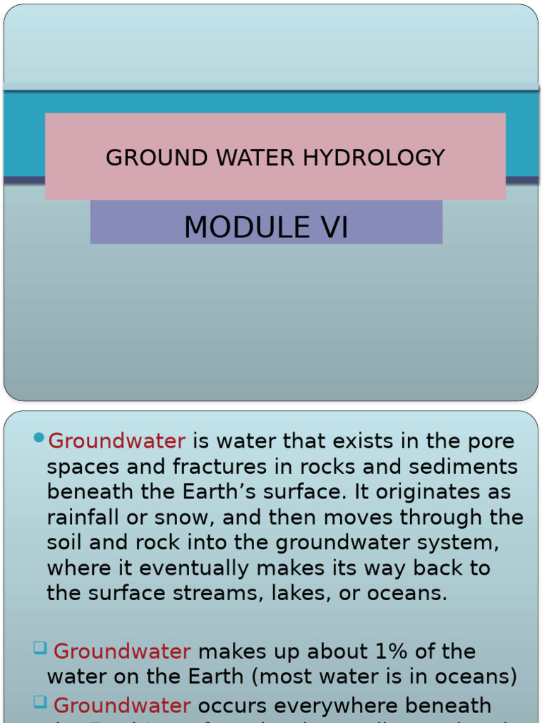 Ground Water Module III | PDF | Aquifer | Groundwater