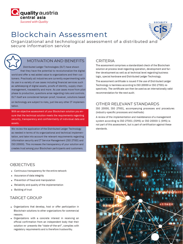 Flyer Blockchain Assessment en PDF | PDF | Business