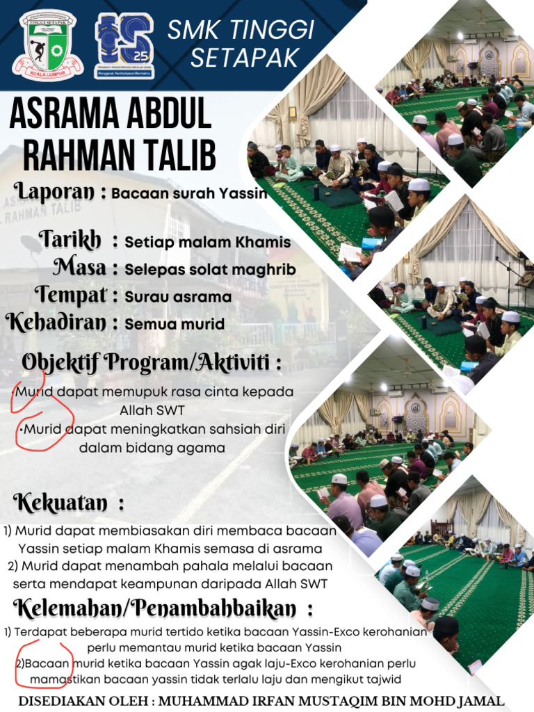 Laporan Bacaan Surah Yassin - 20241028 - 092805 - 0000 | PDF