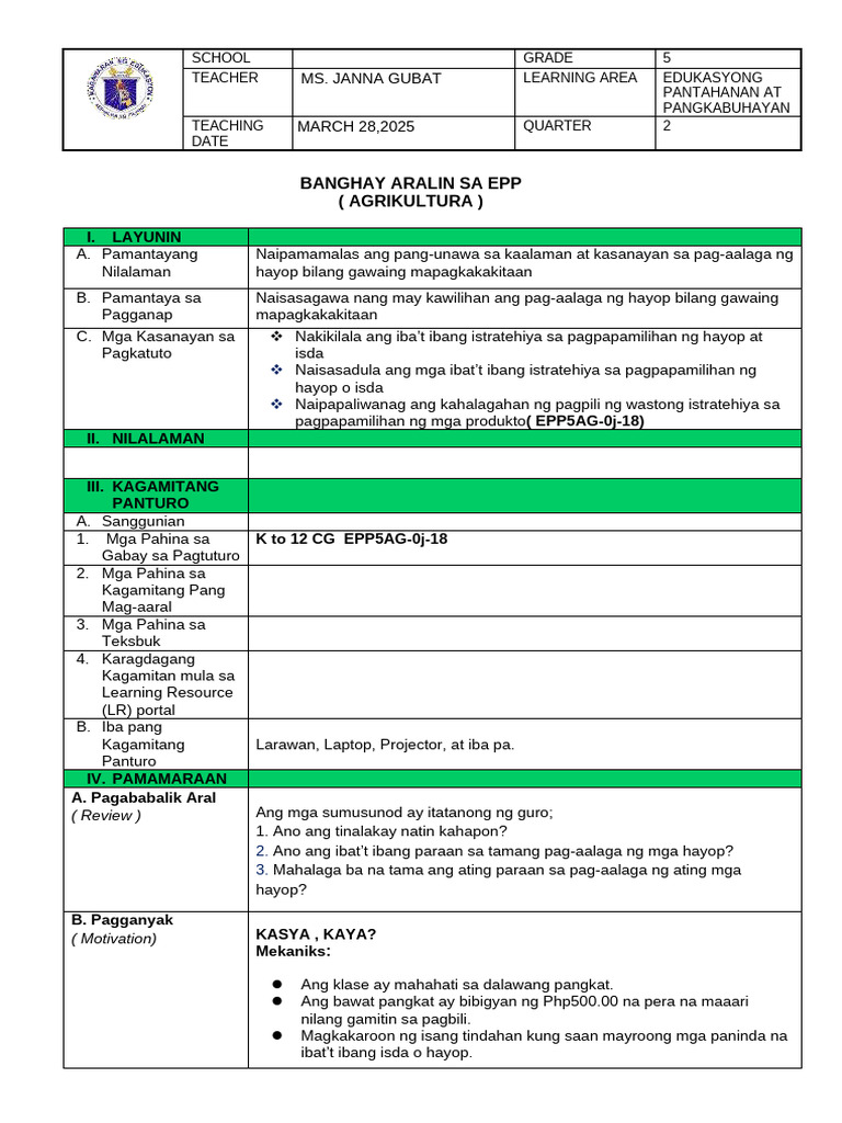 EPP - ISTRATEHIYA SA PAGBENTAdocx | PDF