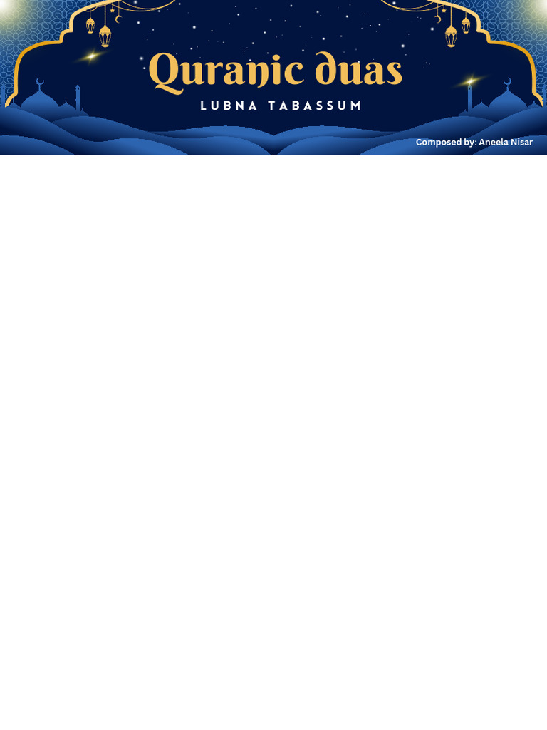 Quranic Duas by Lubna Tabassum | PDF
