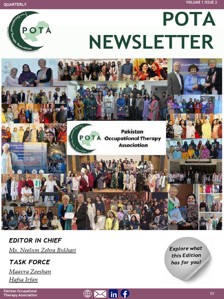 POTA Newsletter Volume 1 Issue 2 1 | PDF | Occupational Therapy ...
