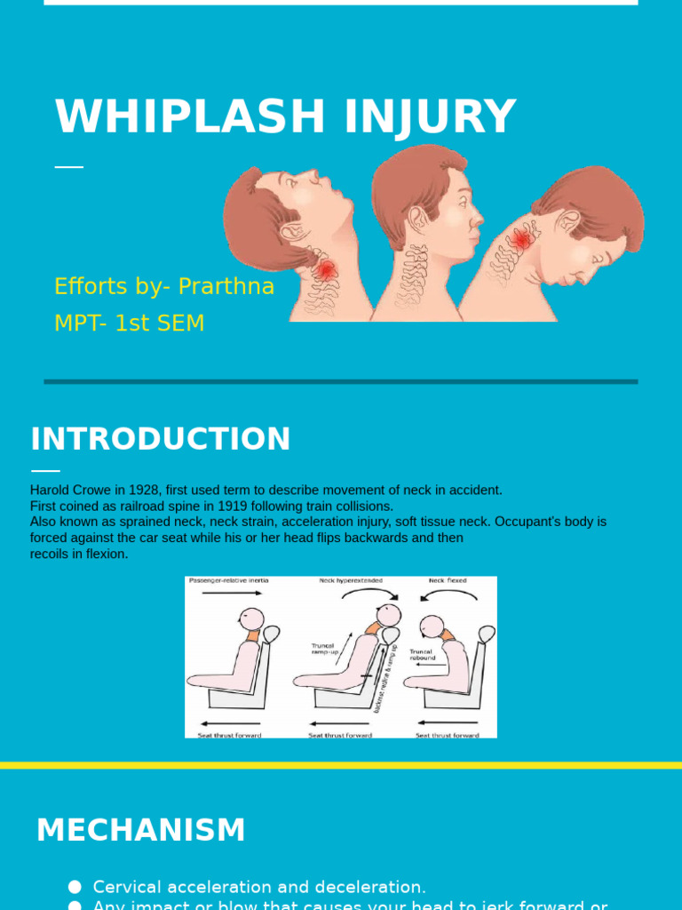 Understanding Whiplash Injury Causes and Treatment | PDF | Vertebral Column | Pain