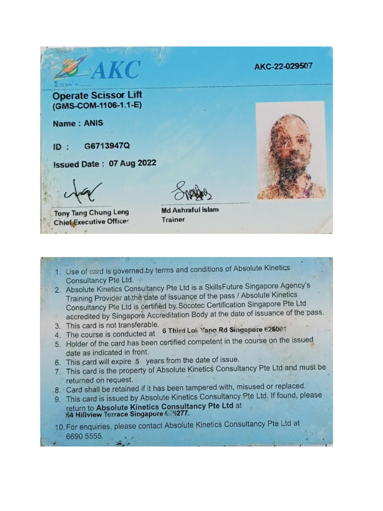 Anis Scissors Lift License | PDF